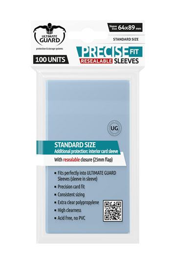 Ultimate Guard Precise-Fit Sleeves Resealable Standard Size Transparen ...