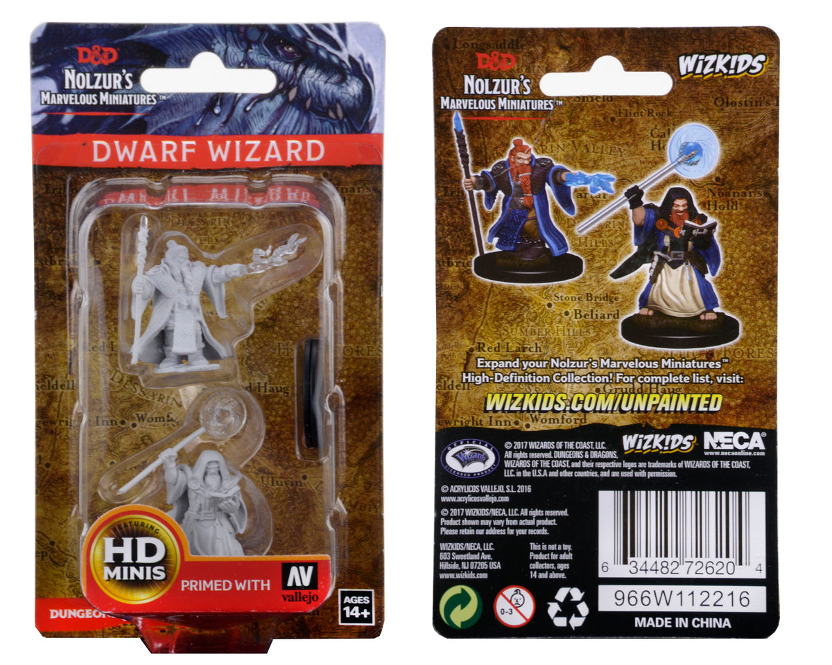 D&D Nolzur's Marvelous Unpainted Minis - Dwarf Male Wizard – Ludus ...